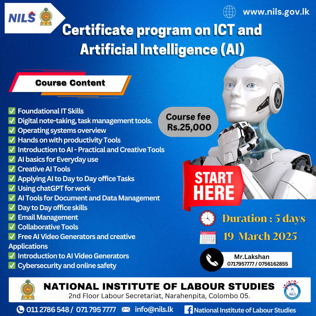 Certificate Program on ICT & Artificial Intelligence (AI) – NILS